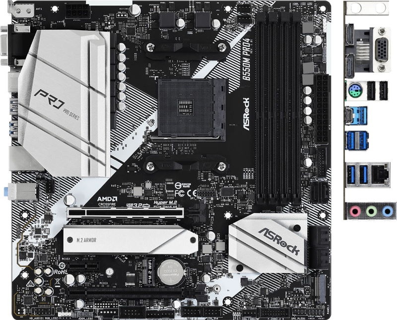 Материнская плата ASRock B550M Pro4, купить по выгодной цене с ...
