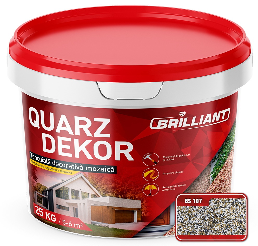 Декоративная штукатурка мозаика Brilliant Quarz Dekor BS107 25kg ...
