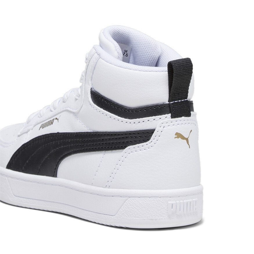 Bocanci pentru copii Puma Caven 2.0 Mid Ps Puma White/Black/Gold 27.5 ...