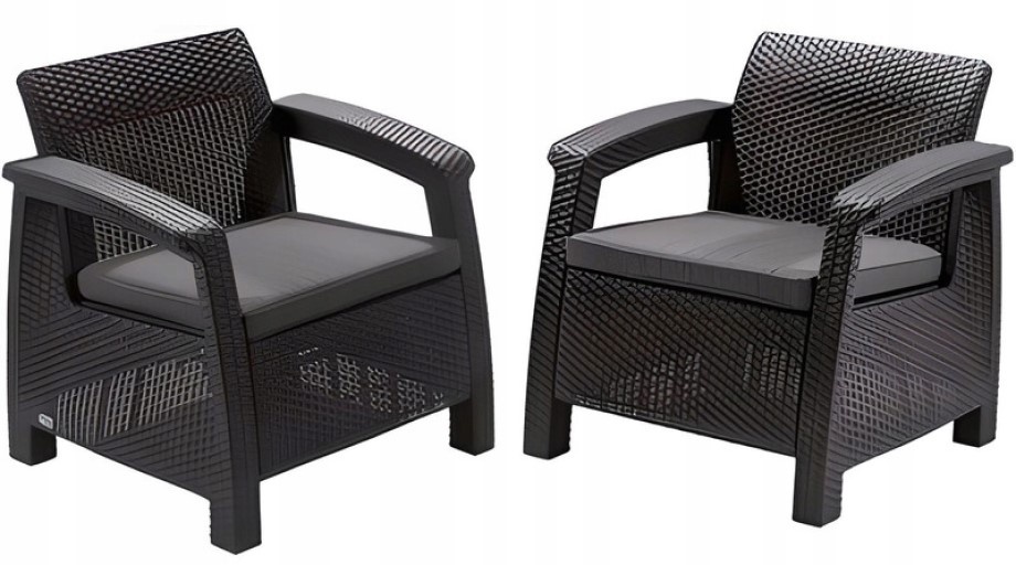 Набор садовой мебели Keter Corfu II Duo Set Graphite/Coolgrey (258976 ...