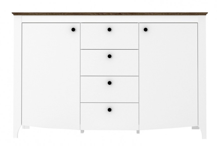 Комод Gerbor Karina KOM2D4S Нимфеа Aльба/Дуб Сонома Трюфель - купить по цене 4 345 лей с ...