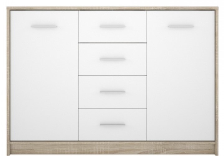 Комод Gerbor Nepo KOM2D4S Дуб Сонома/Нимфея Альба - купить по цене 2 303 лей с доставкой по ...