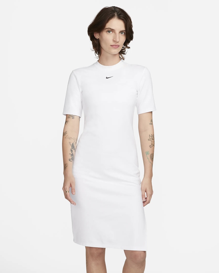 Rochie dame Nike W Nsw Essntl Midi Dress White, s.XS, cumpără la preț ...