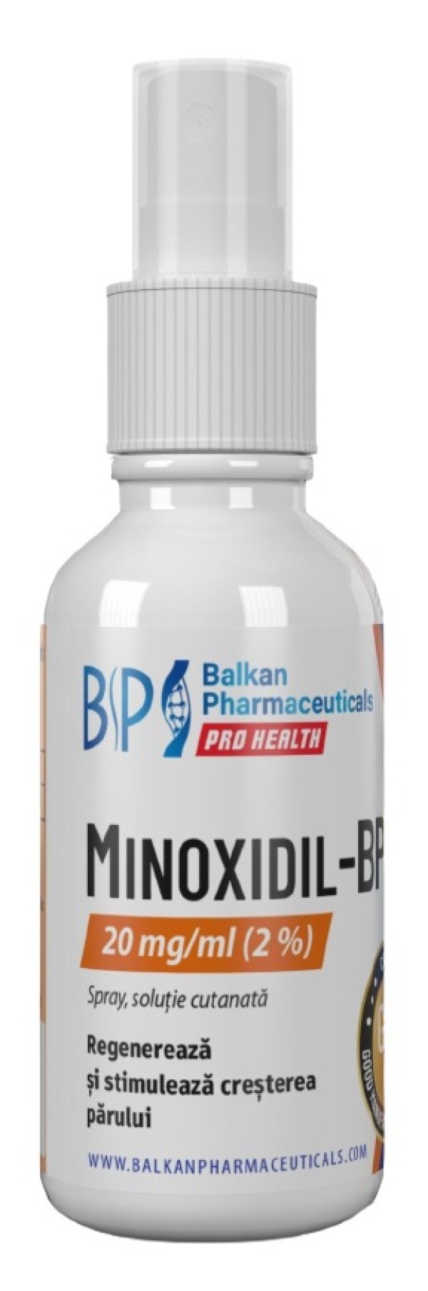 Spray pentru scalp Balkan Pharmaceuticals Minoxidil-BP 20mg/ml 2% 50ml ...