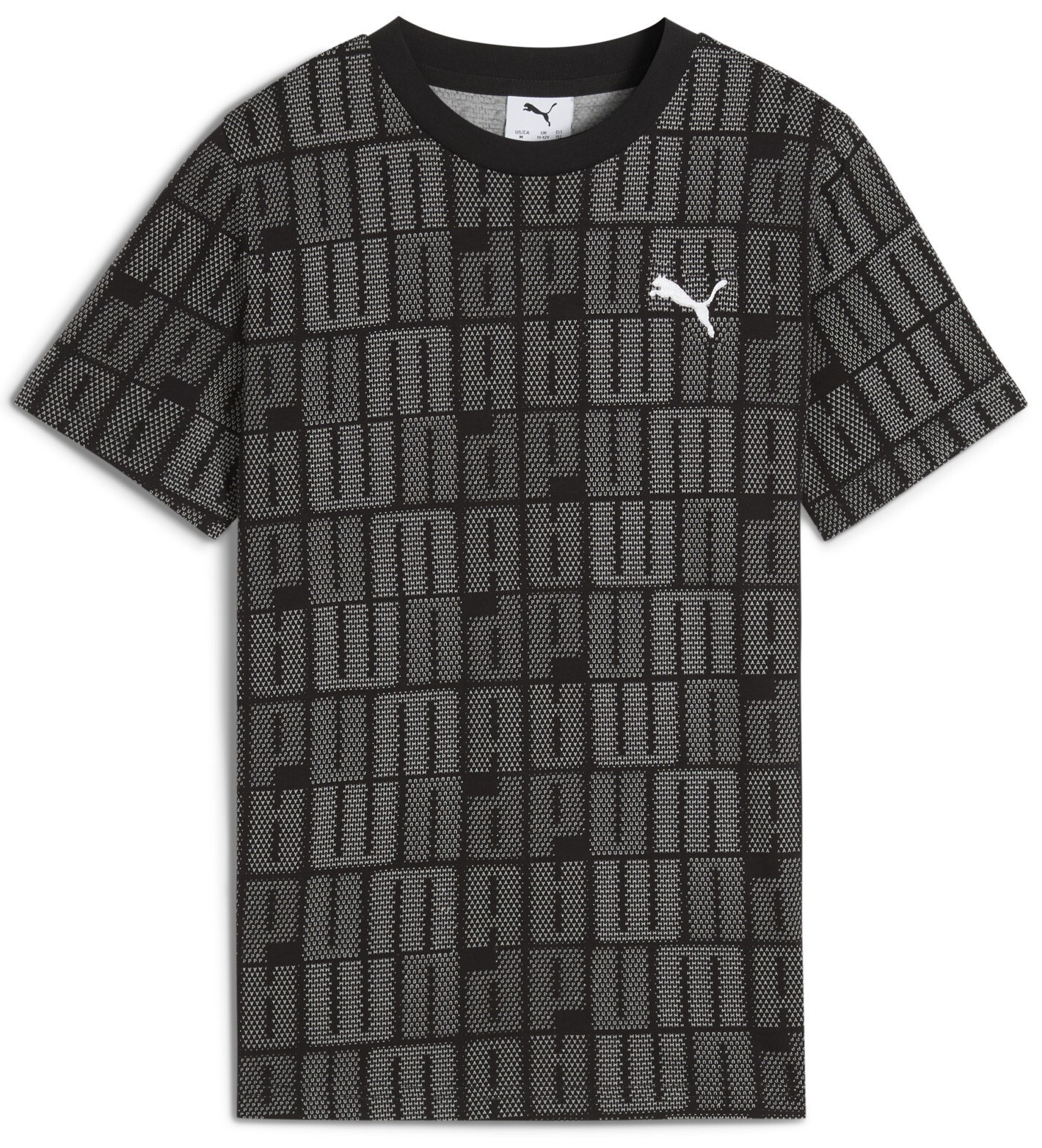 Tricou pentru copii Puma Ess Logo Lab All-Over Print Puma Black, s.164 ...