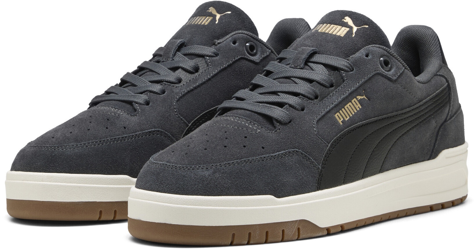 Кеды мужские Puma Shuffle Downtown Suede Dusky Gray/Puma Black/Gold, s ...