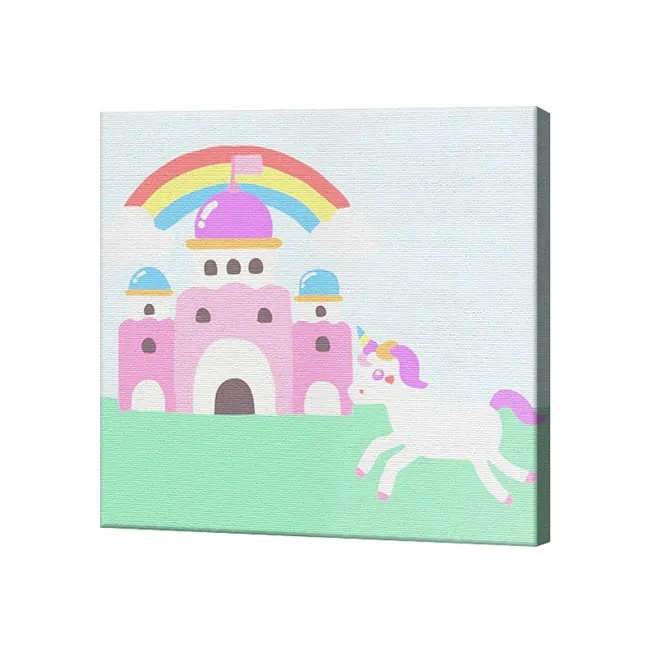 Tablou pe numere Palatul și curcubeul Art Gallery Premium 20x20cm ...