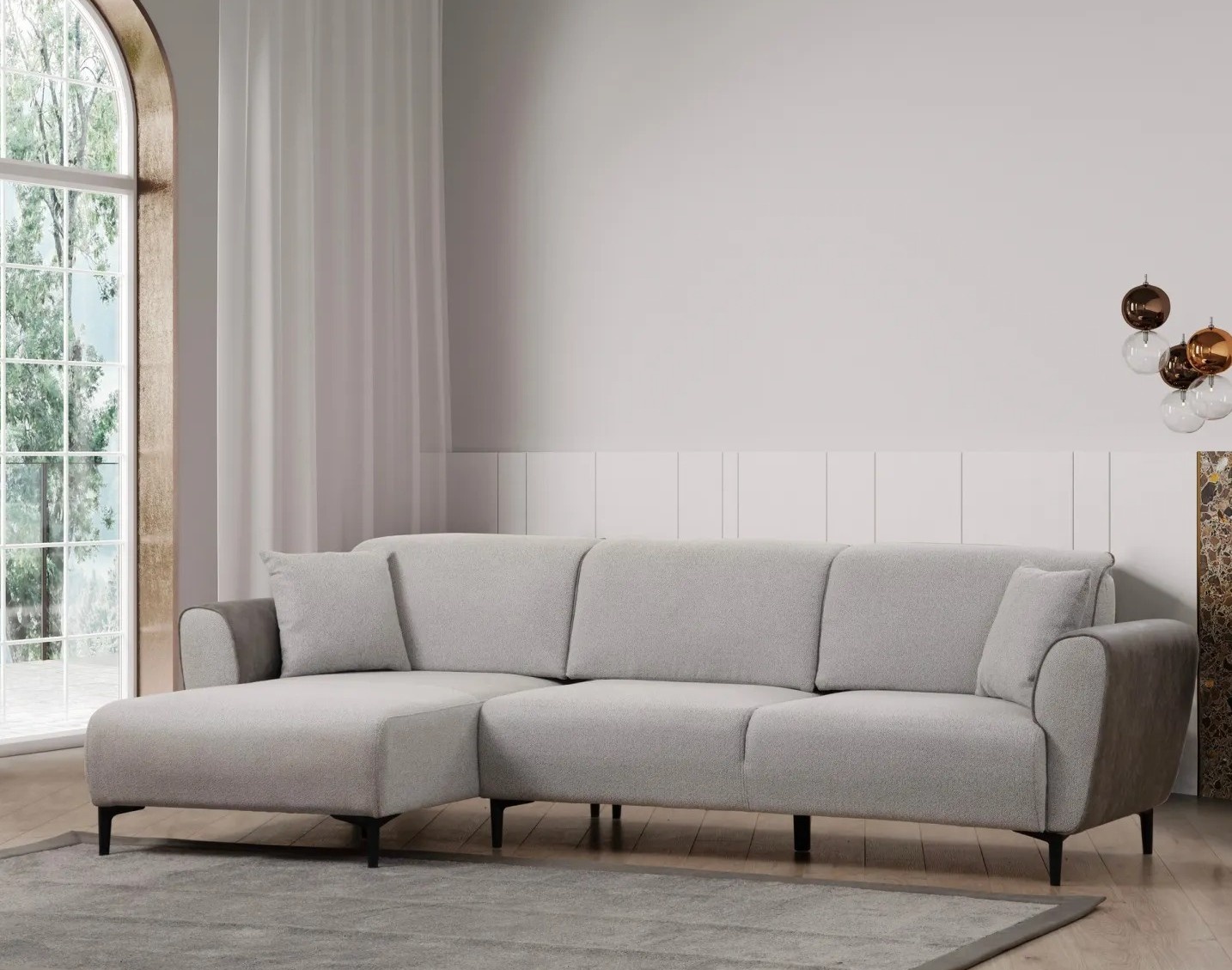 Угловой диван Trendy Aren Grey L 260x150x85cm GTR003341 — купить в ...