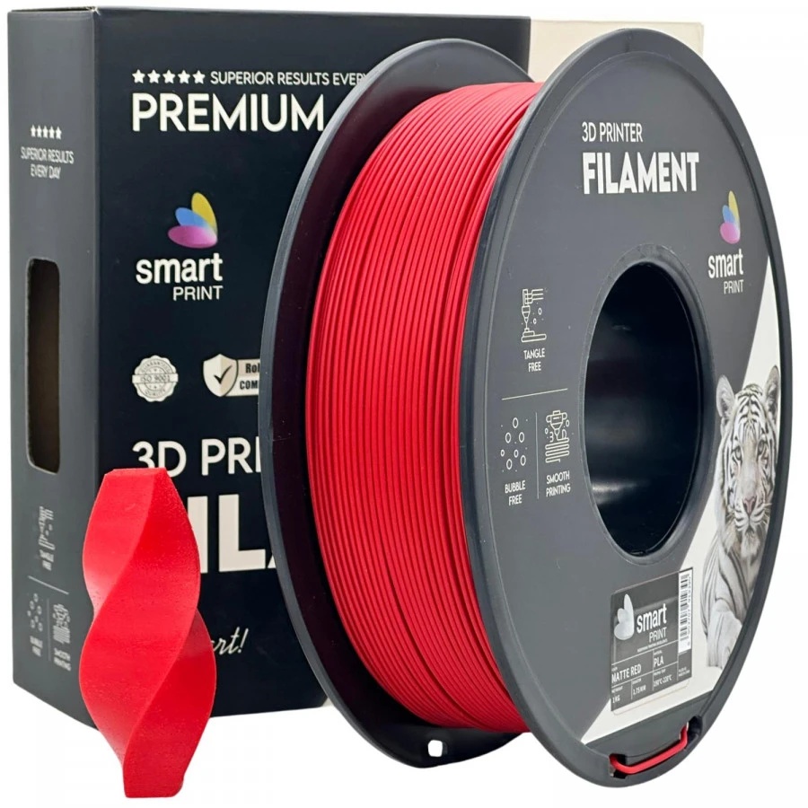Filament pentru imprimare 3D Smart Print FG-S25-E1 PLA Matte Red ...