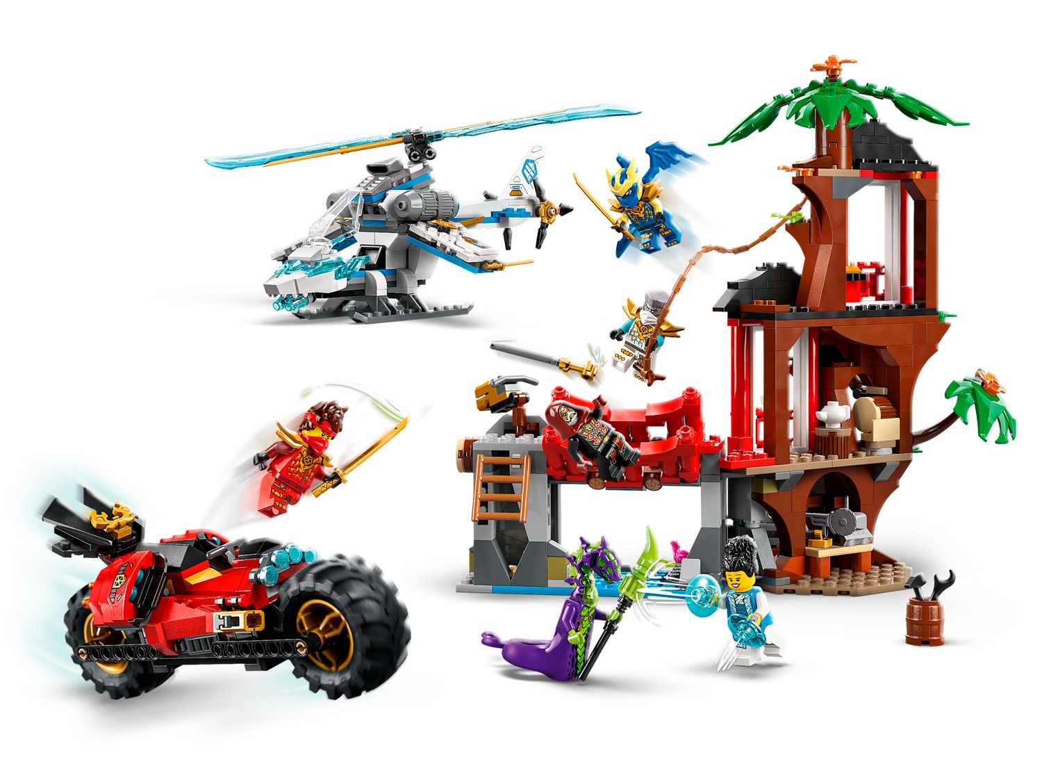 Set de construcție Lego Ninjago: Ninja Vehicle Tree House Battle Set ...