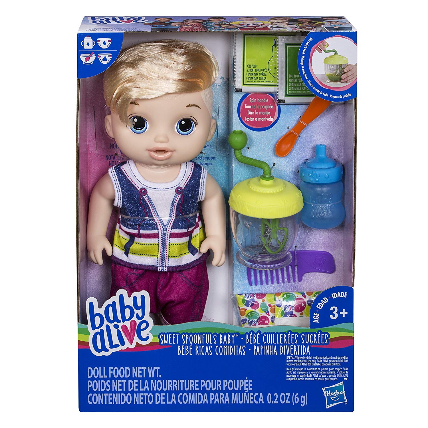 Кукла Hasbro Baby Alive Sweet Spoonfuls Baby Boy (E0635) - купить по ...