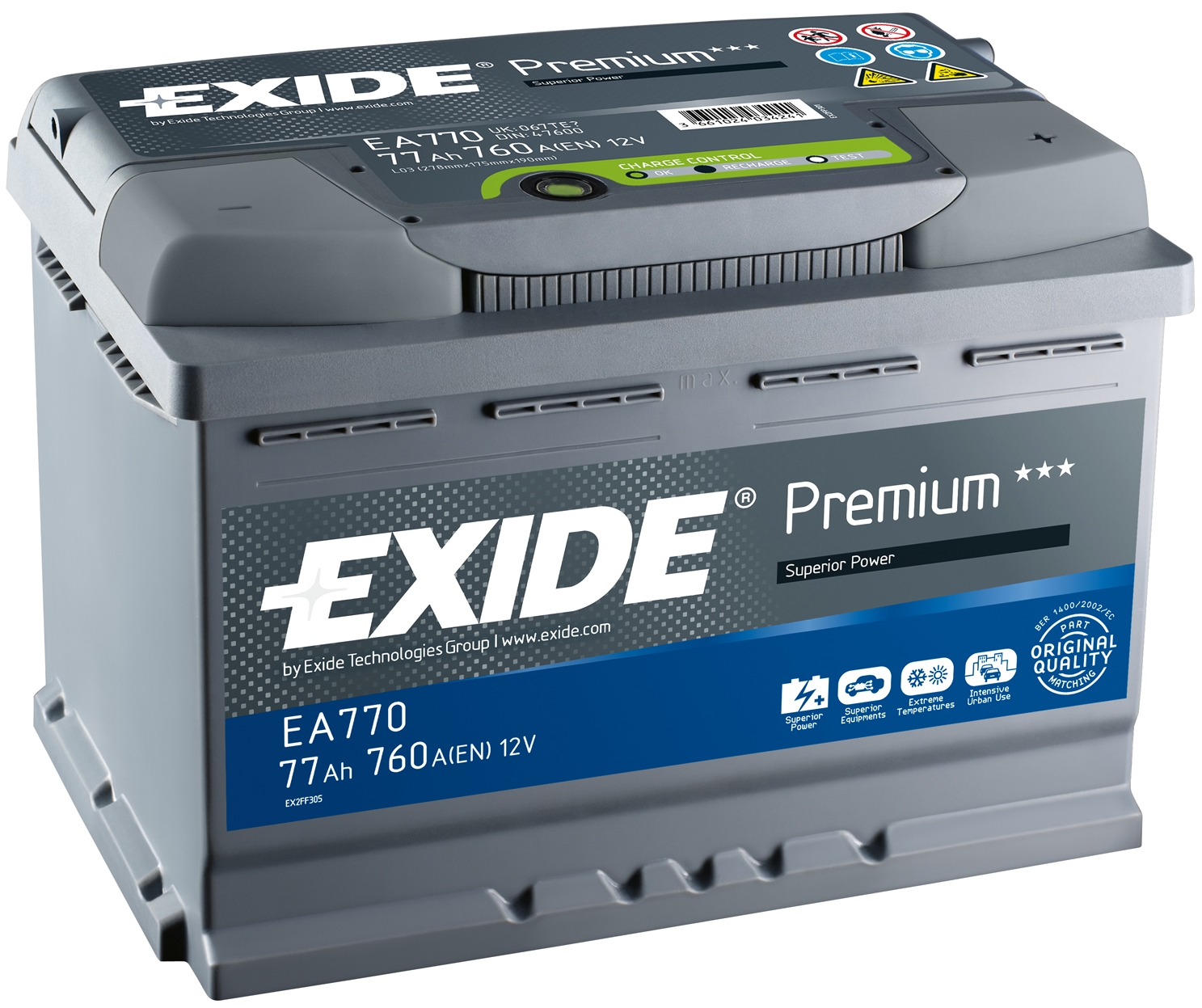 Автомобильный аккумулятор Exide Premium EA770 - купить по цене 2 411 ...