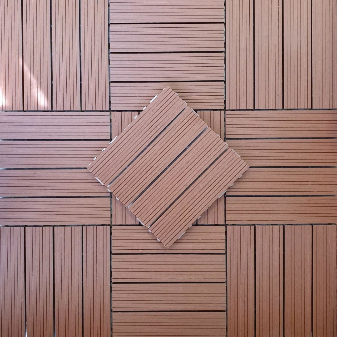 Scandura pentru terasa DIY H04 Rust Red Plastic Composite (white base ...