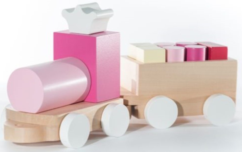 Кубики Marc Toys Train Baby Pink — купить в Молдове | Pandashop.md